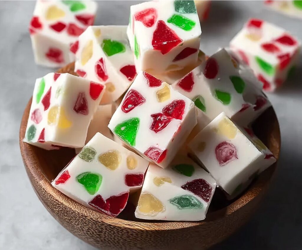 Chewy Christmas Gumdrop Nougat Candy | Delicio Recipes | Easy Comfort ...