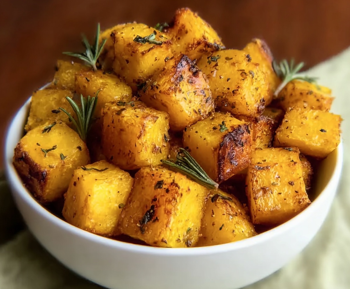 Herb Roasted Acorn Squash Cubes | Delicio Recipes | Easy Comfort Foods ...