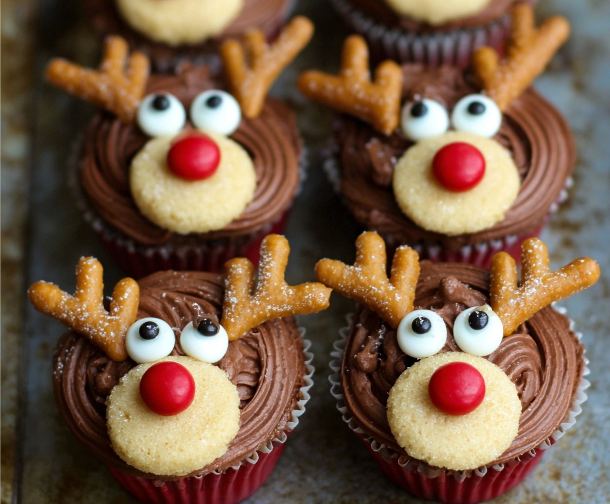 Reindeer Cupcakes | Delicio Recipes | Easy Comfort Foods & Meal Ideas