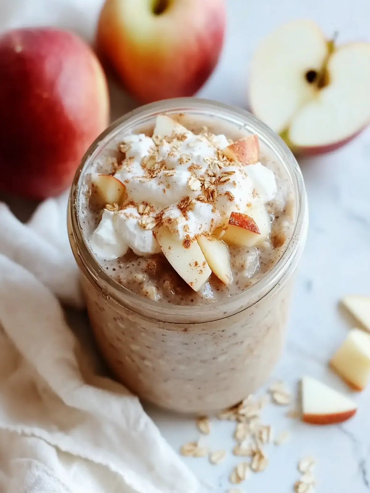 Delicious Gluten-Free High Protein Apple Pie Overnight Oats | Delicio ...