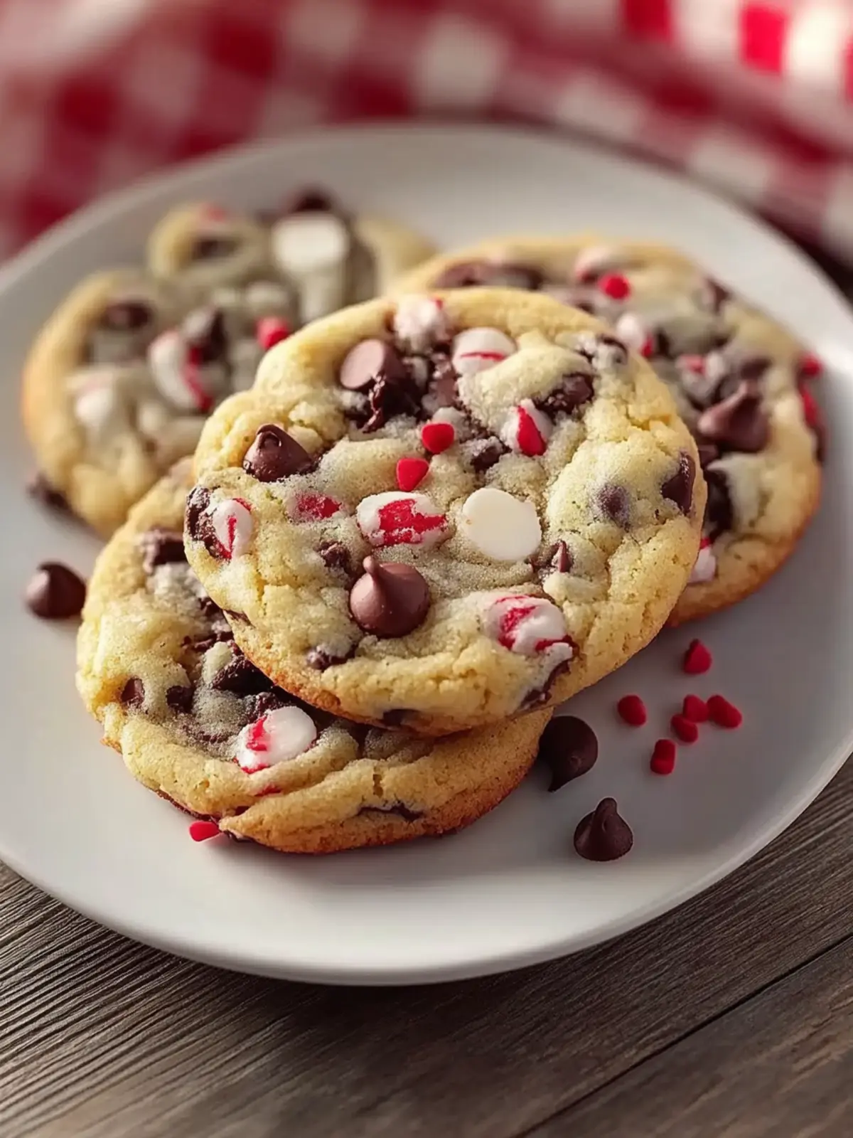 Irresistible Candy Cane Chocolate Chip Cookies for the Holidays ...