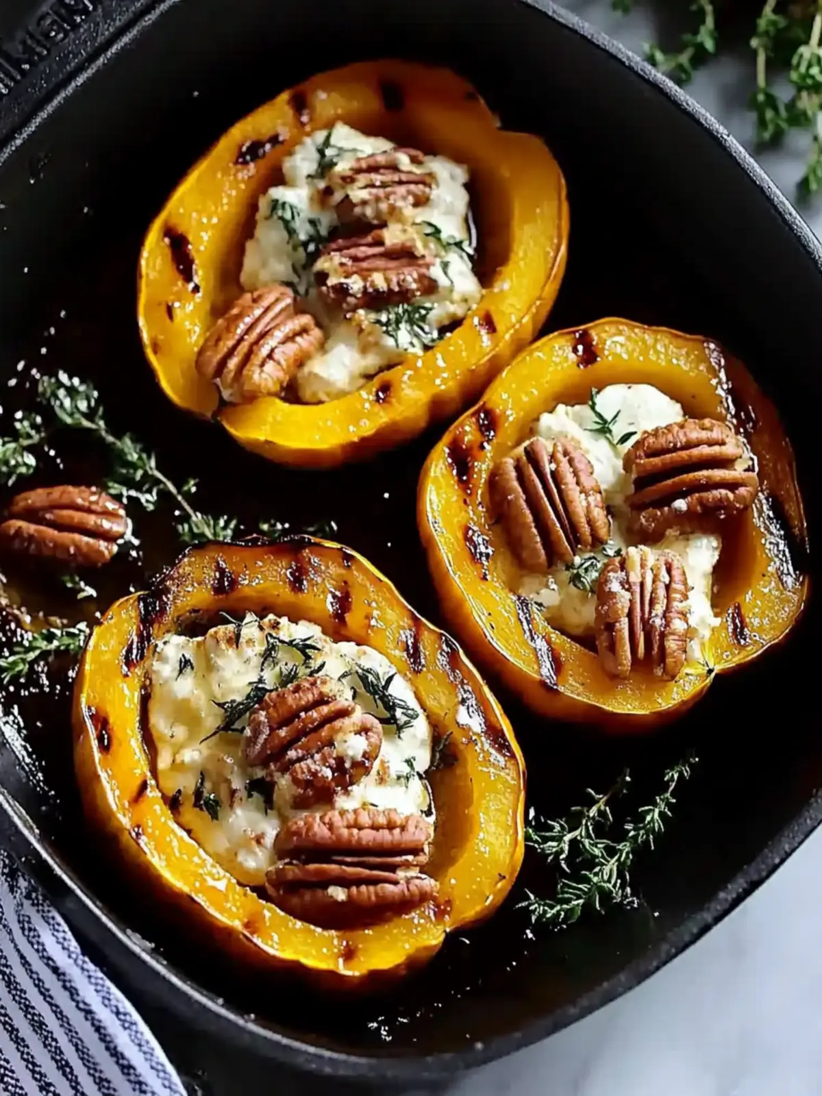 Delicious Easy Roasted Acorn Squash with Maple Pecan Bliss | Delicio ...