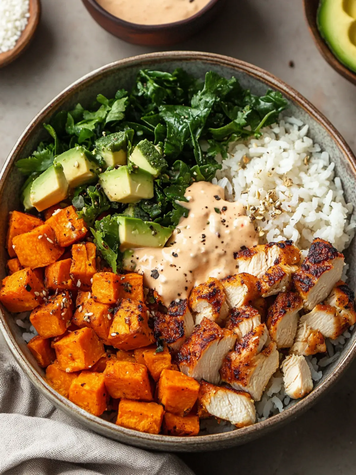 Healthy Chicken & Sweet Potato Rice Bowl for Cozy Nights | Delicio ...