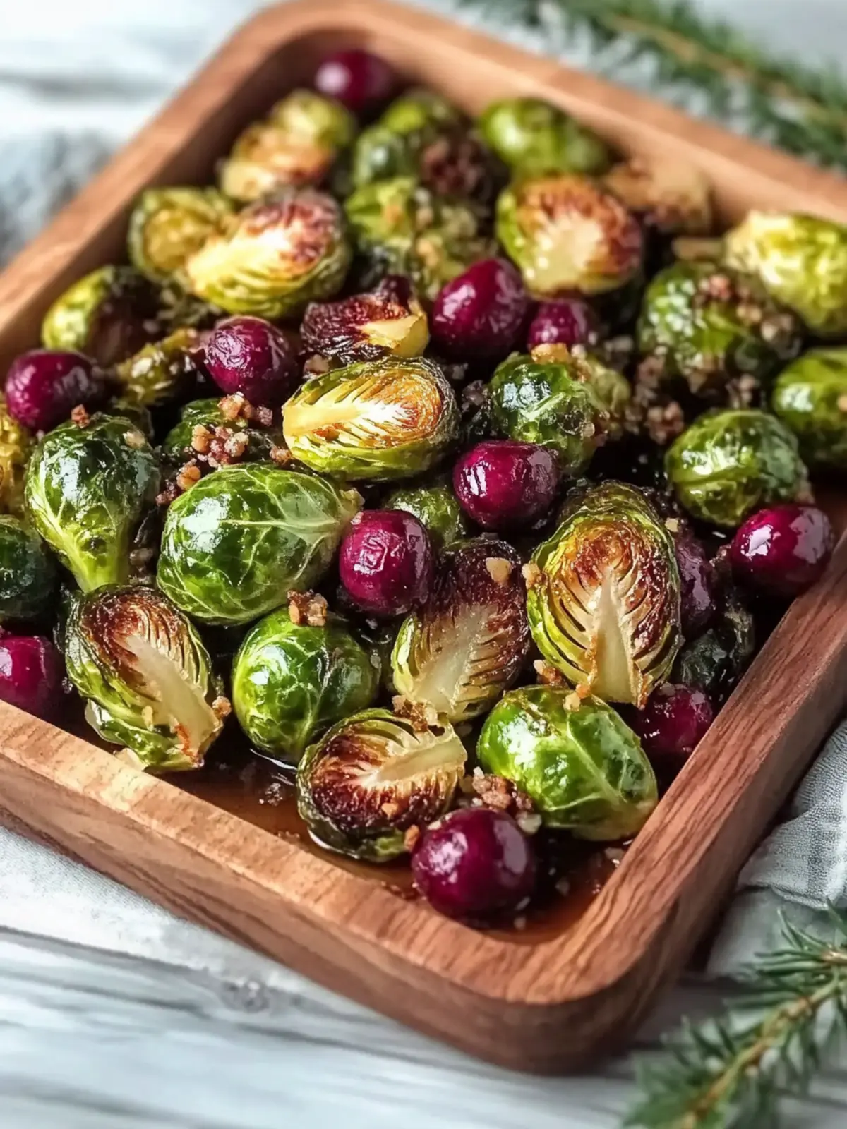 Delicious Caramelized Roasted Brussels Sprouts with Cranberries ...
