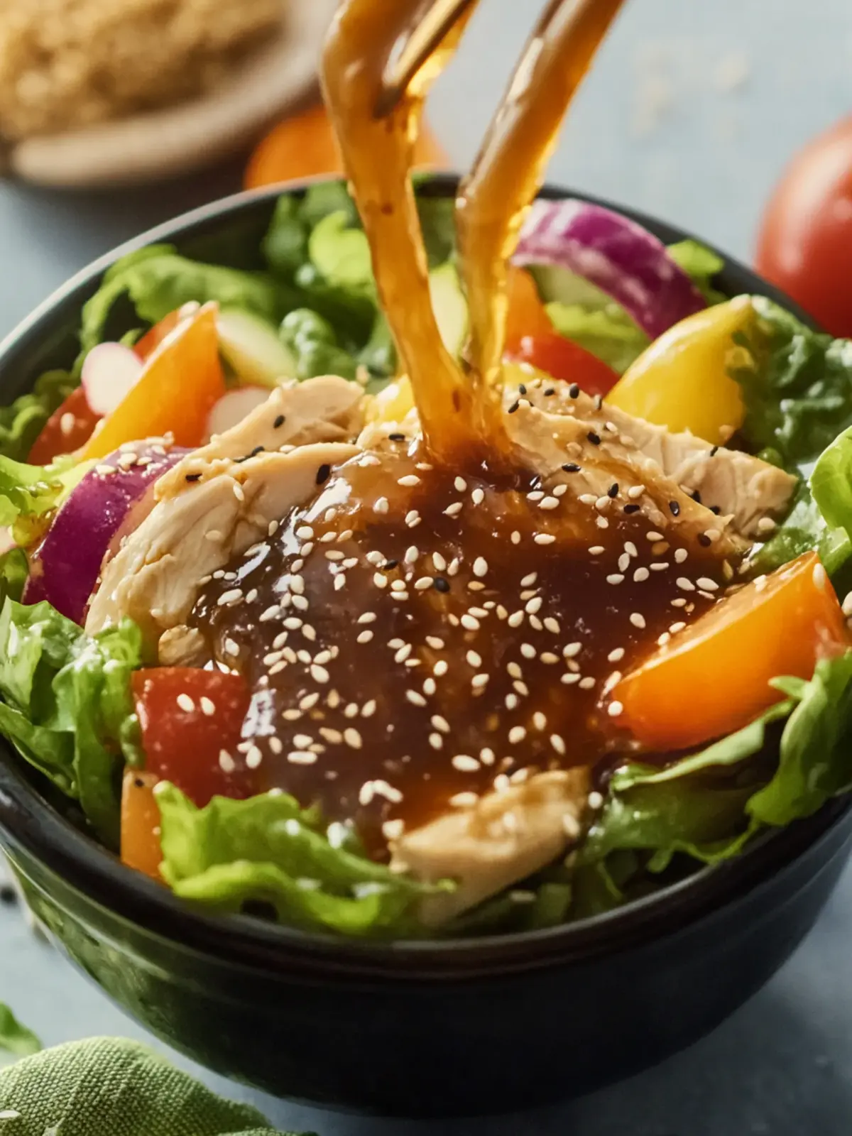 Savory Asian Chicken Salad Dressing in Minutes | Delicio Recipes | Easy ...