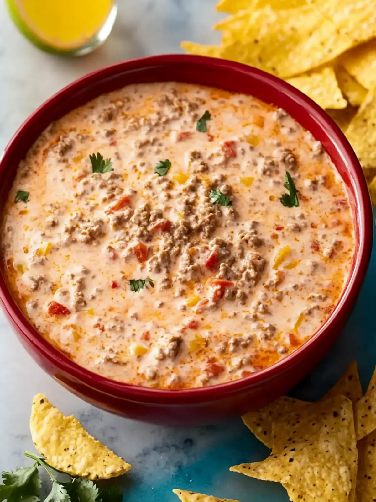 Creamy Easy Rotel Dip with Ground Beef and Sour Cream Magic | Delicio ...