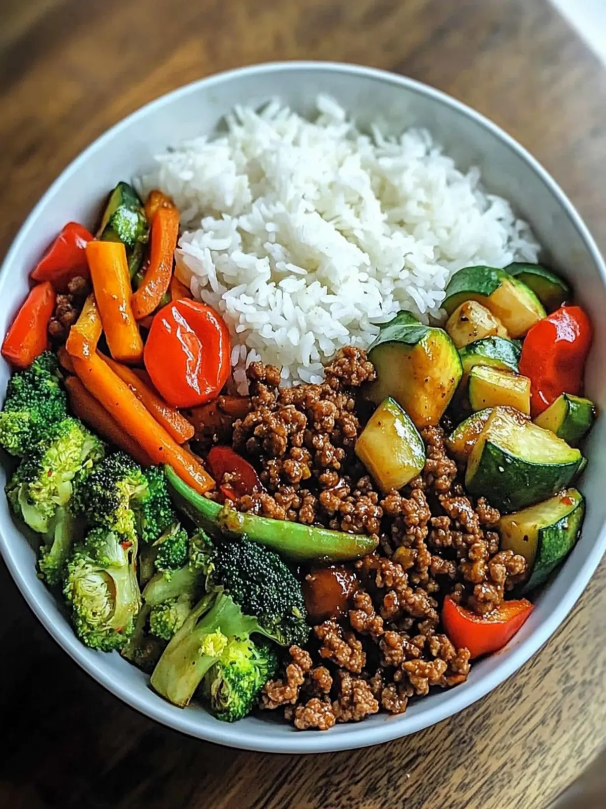 Spicy Ground Beef Stir-Fry Bowl with Garlic Veggies in 30 Minutes ...
