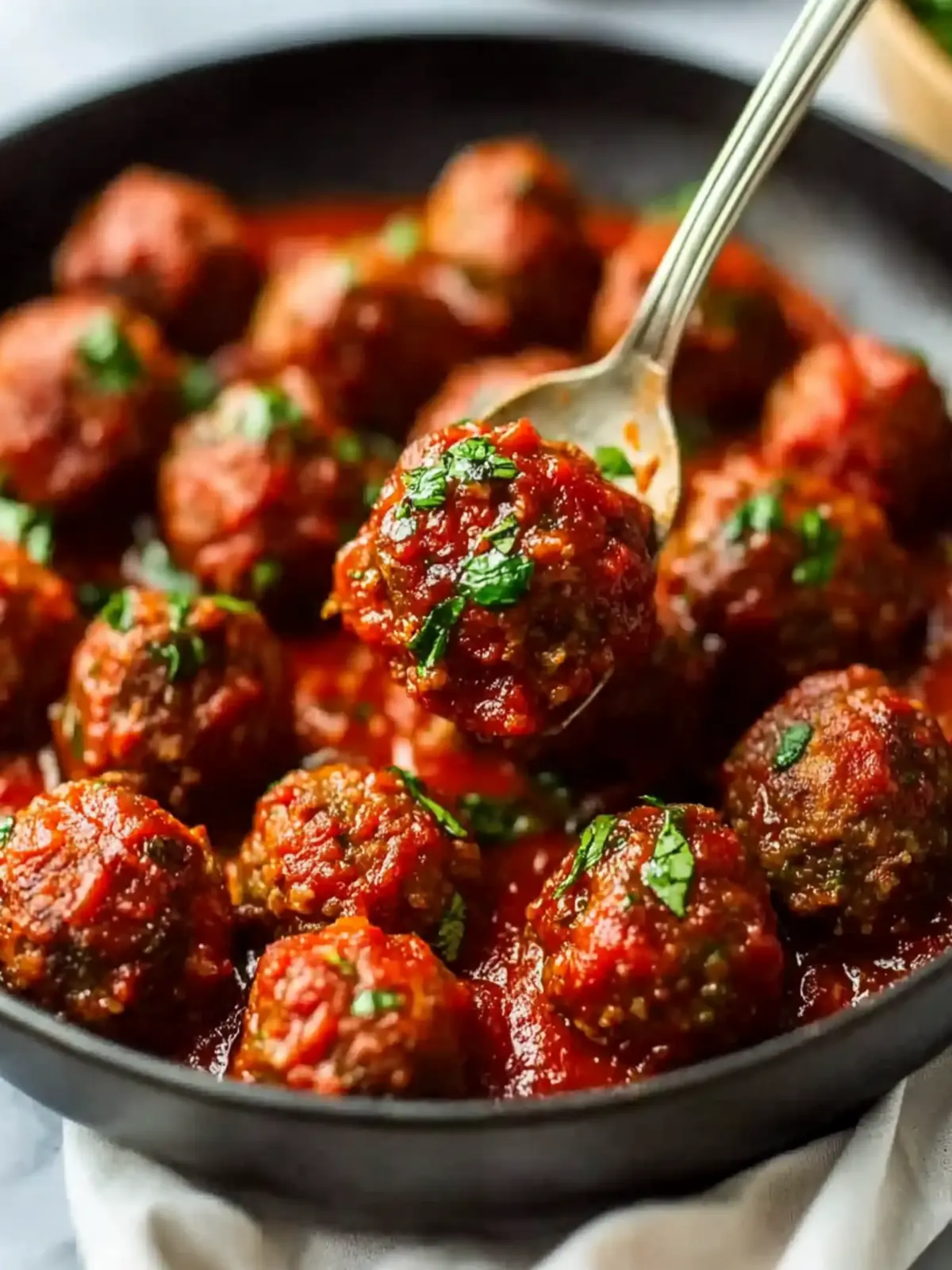 Juicy Italian Baked Ground Beef Meatballs for Busy Nights | Delicio ...