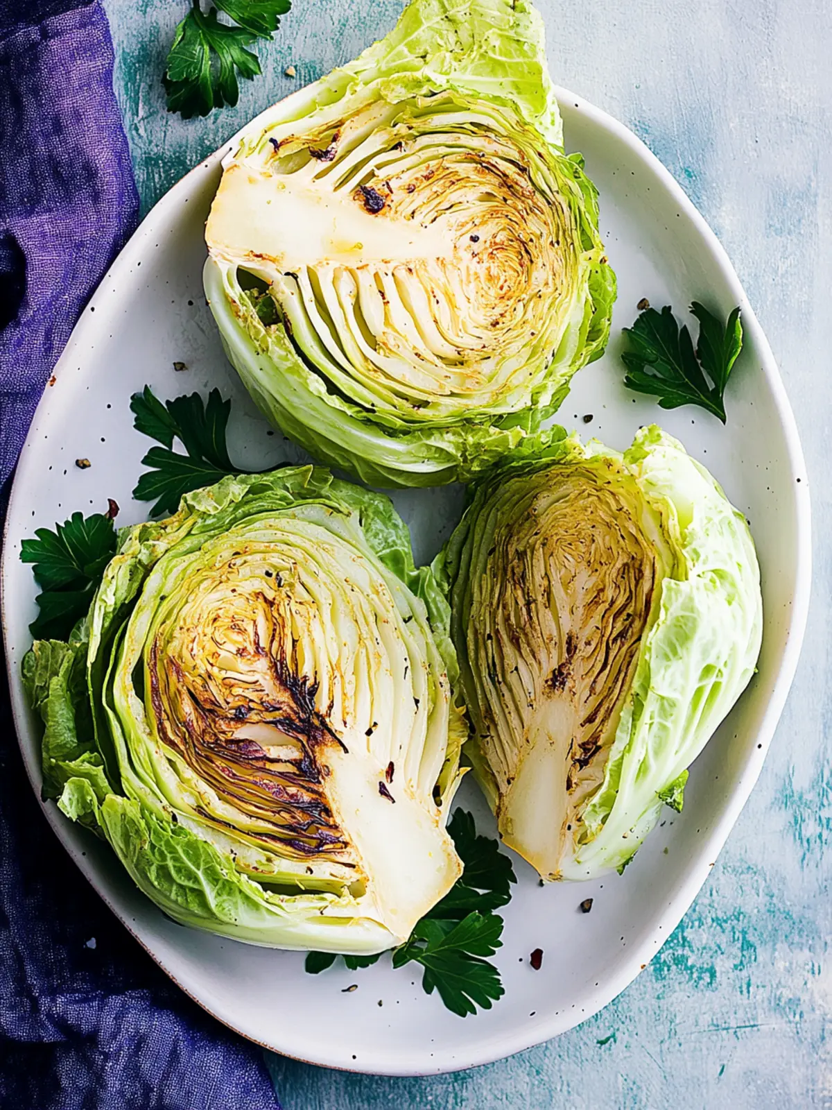 Crispy Air Fryer Cabbage Wedges: Quick Vegan Delight | Delicio Recipes ...