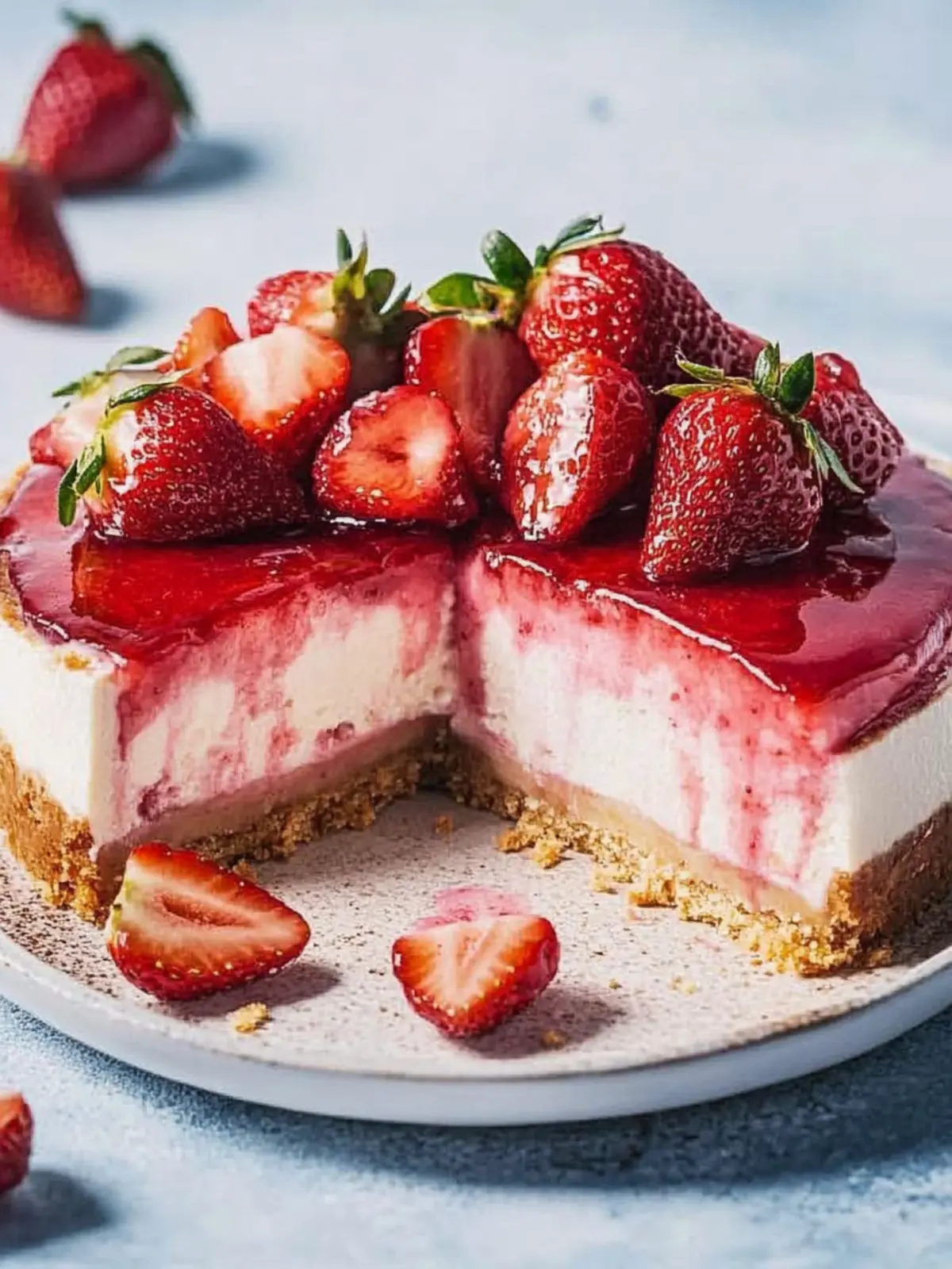 Irresistible Strawberry Cheesecake with a Creamy Twist | Delicio ...