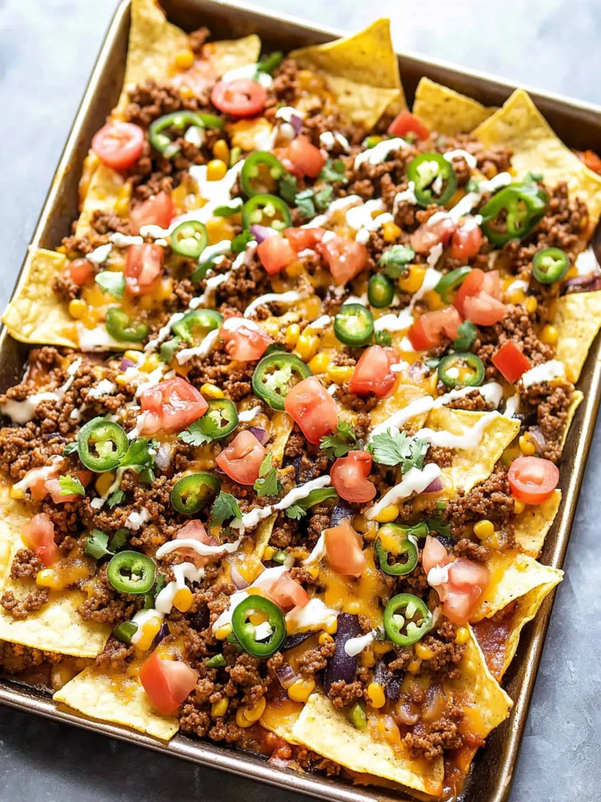 Fully Loaded Ground Beef Nachos: Ultimate Game Night Treat | Delicio ...